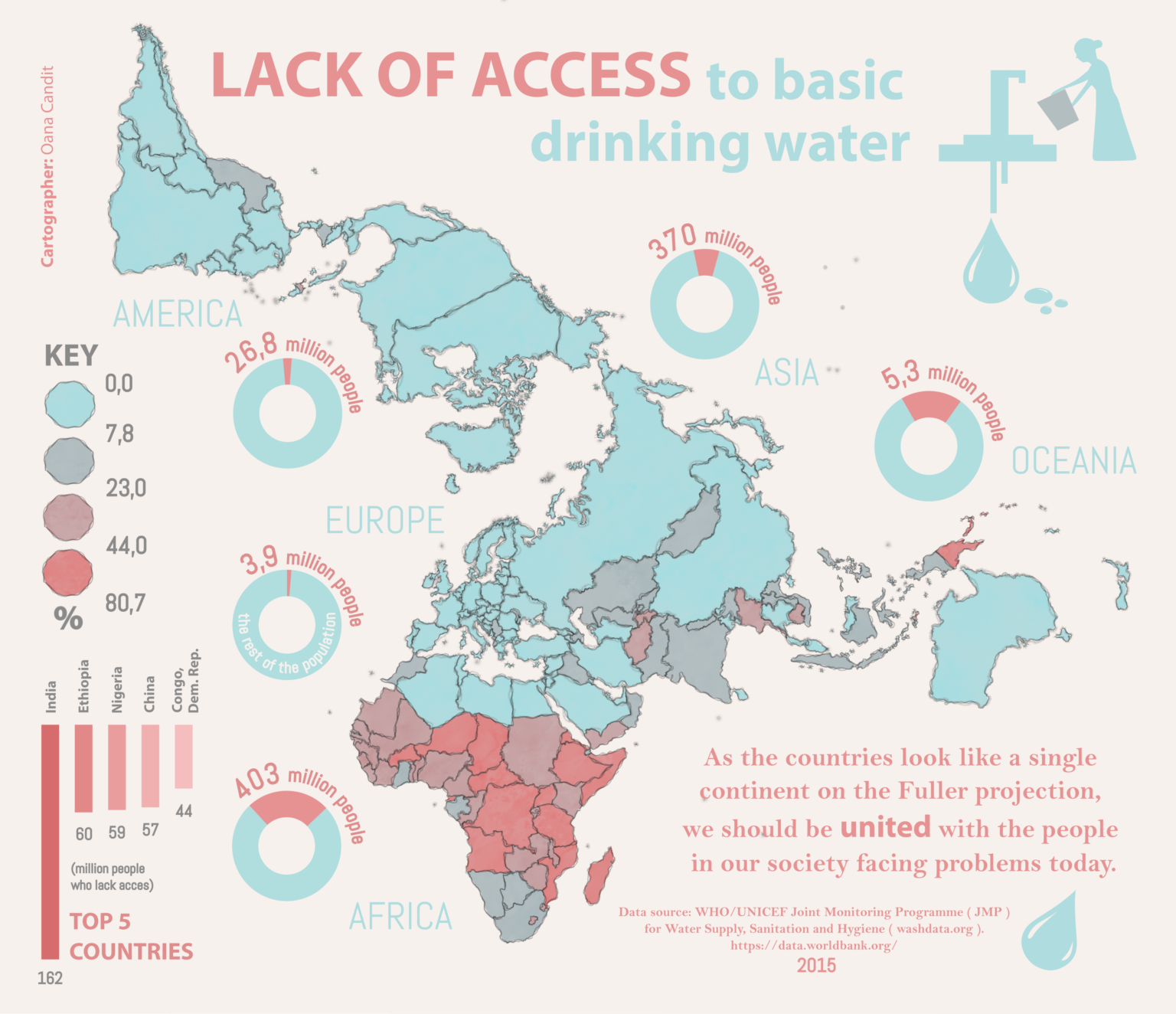 Lack of access to basic drinking water – Oana Candit Maps